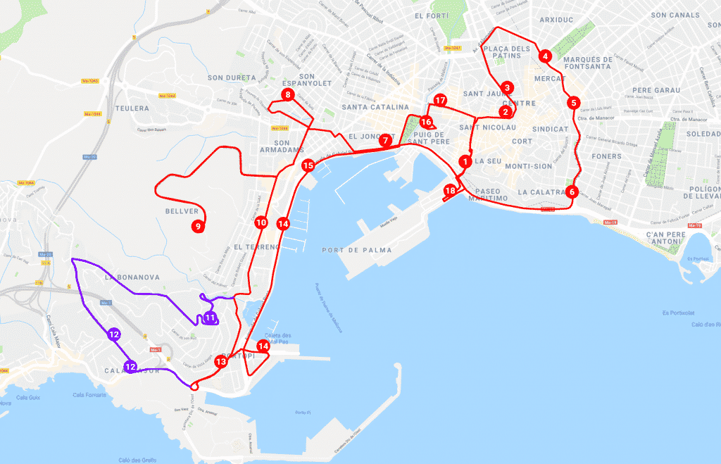 Qué ver en Palma de Mallorca, la ruta del bus turístico I